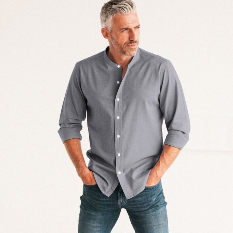 Ban collar shirt – Zero Point Shop BD
